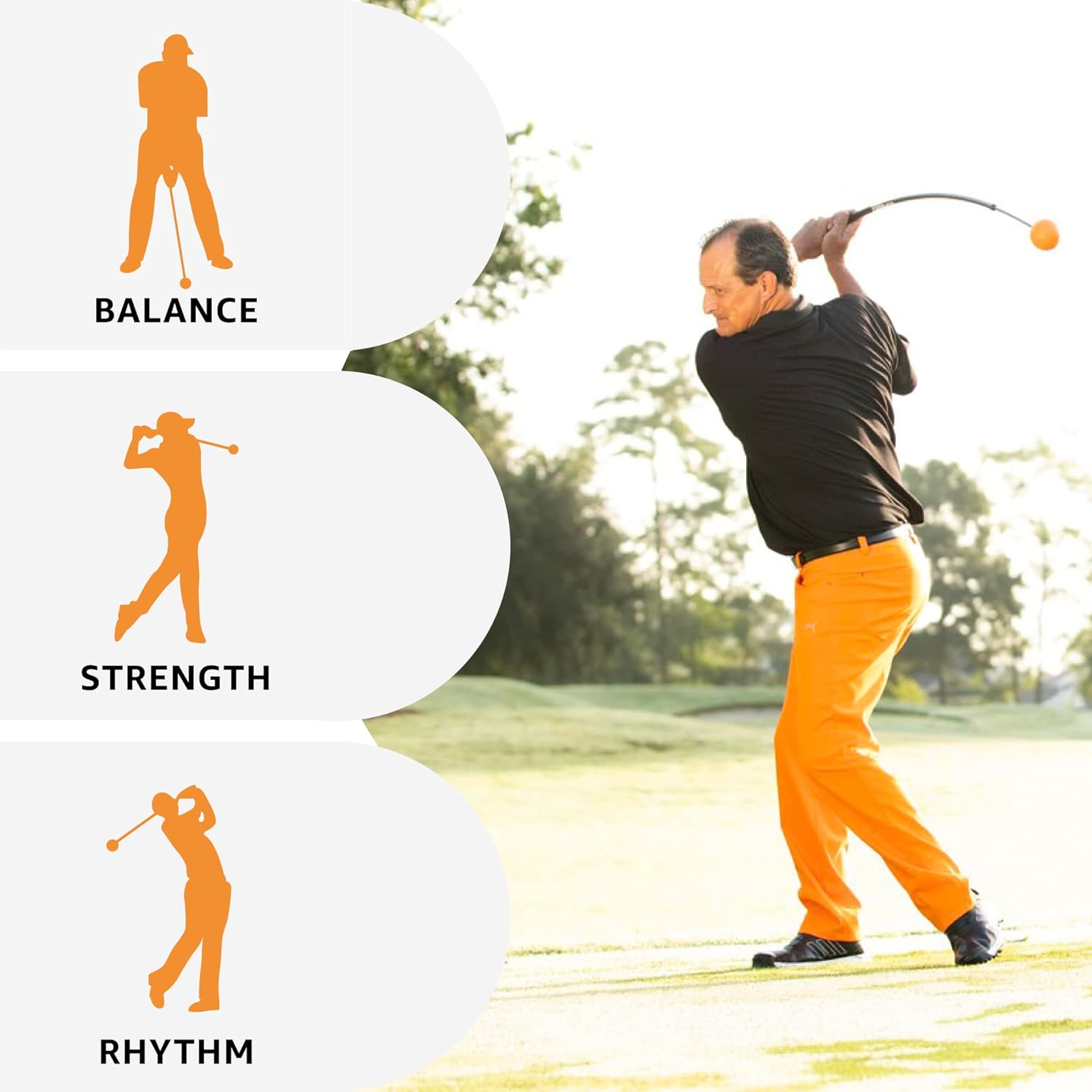 Orange Whip Golf Swing Trainer - Stripey Green TV