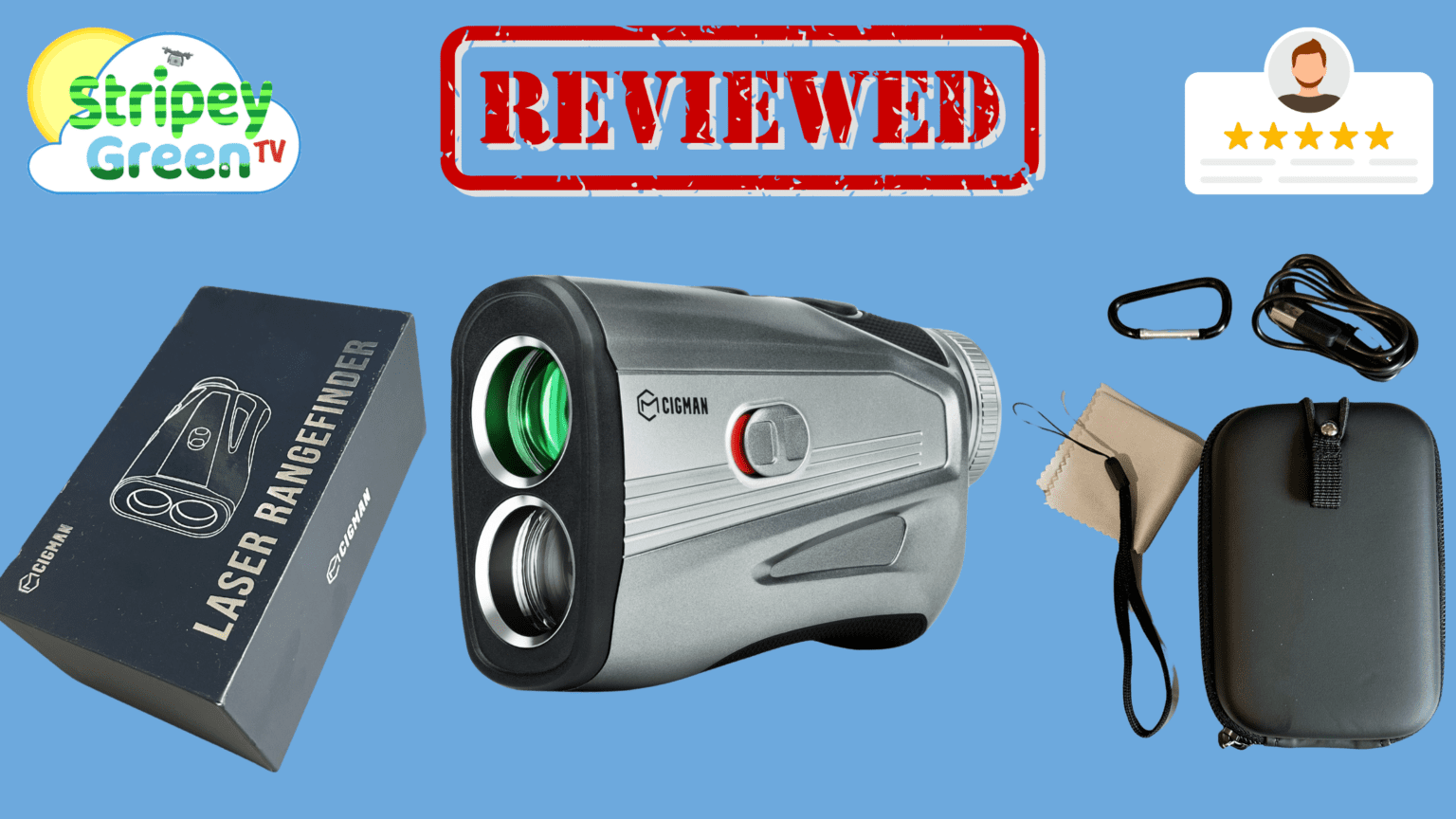 CIGMAN CT-1000 Golf Laser Rangefinder with Slope - Review - Stripey ...